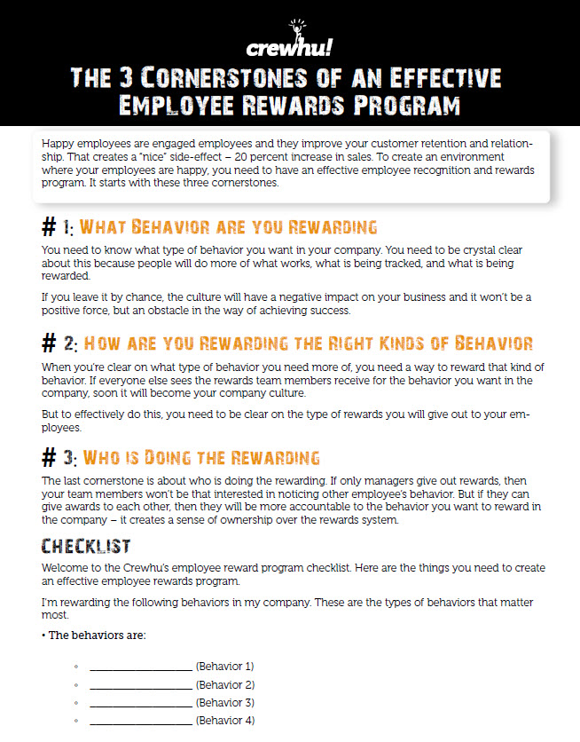 Download the 3 Cornerstones of Effective Employee Rewards Program